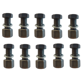 Kit 10 Parafusos de Aço com Arruela Travante e Porca Para Enxadas ...